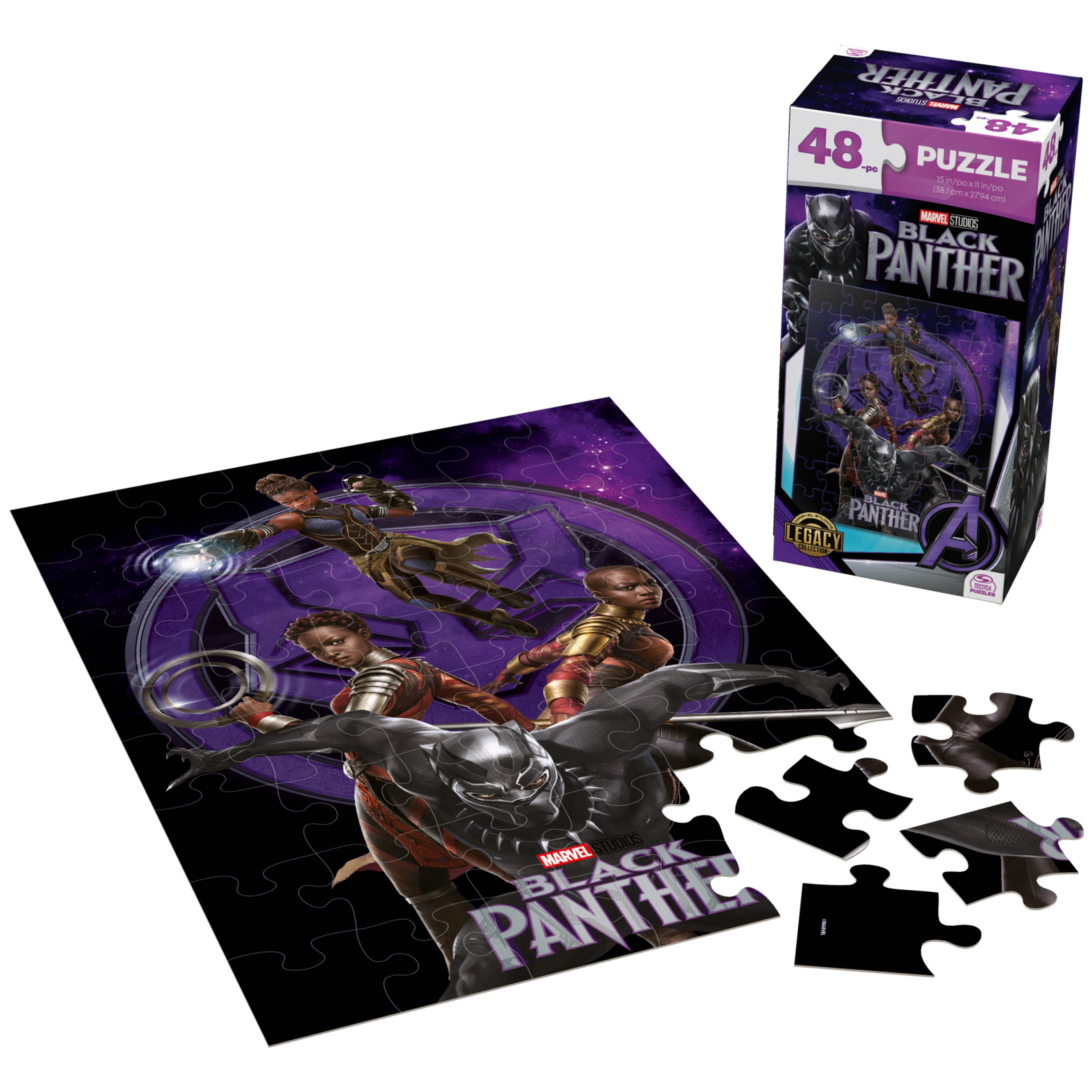 Marvel Studios, Black Panther 48-Piece Jigsaw Puzzle, for Ages 4 ...
