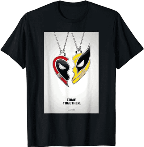 Marvel Studios Deadpool Wolverine Friends Heart Poster T-Shirt ...