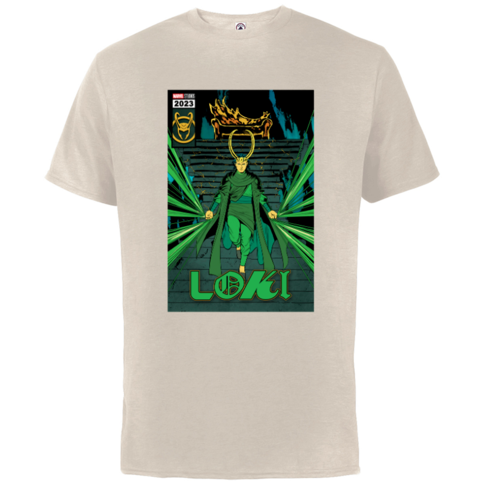 Marvel Studios Loki Season 2 God Loki Comic Cover Art Homage - Short Sleeve Cotton T-Shirt for ...