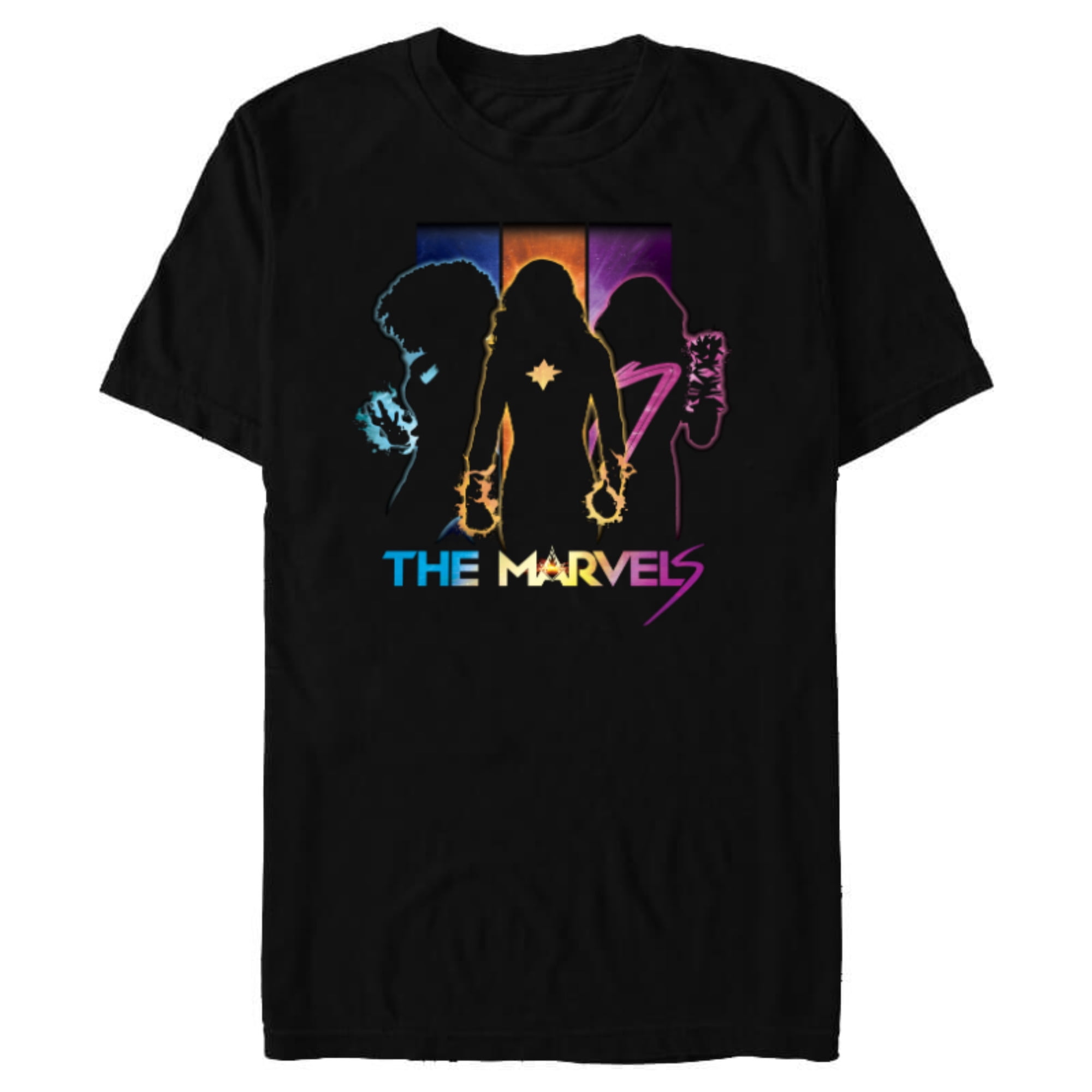 Marvel Studios The Marvels Color Silhouette Super Heroes - Short Sleeve ...