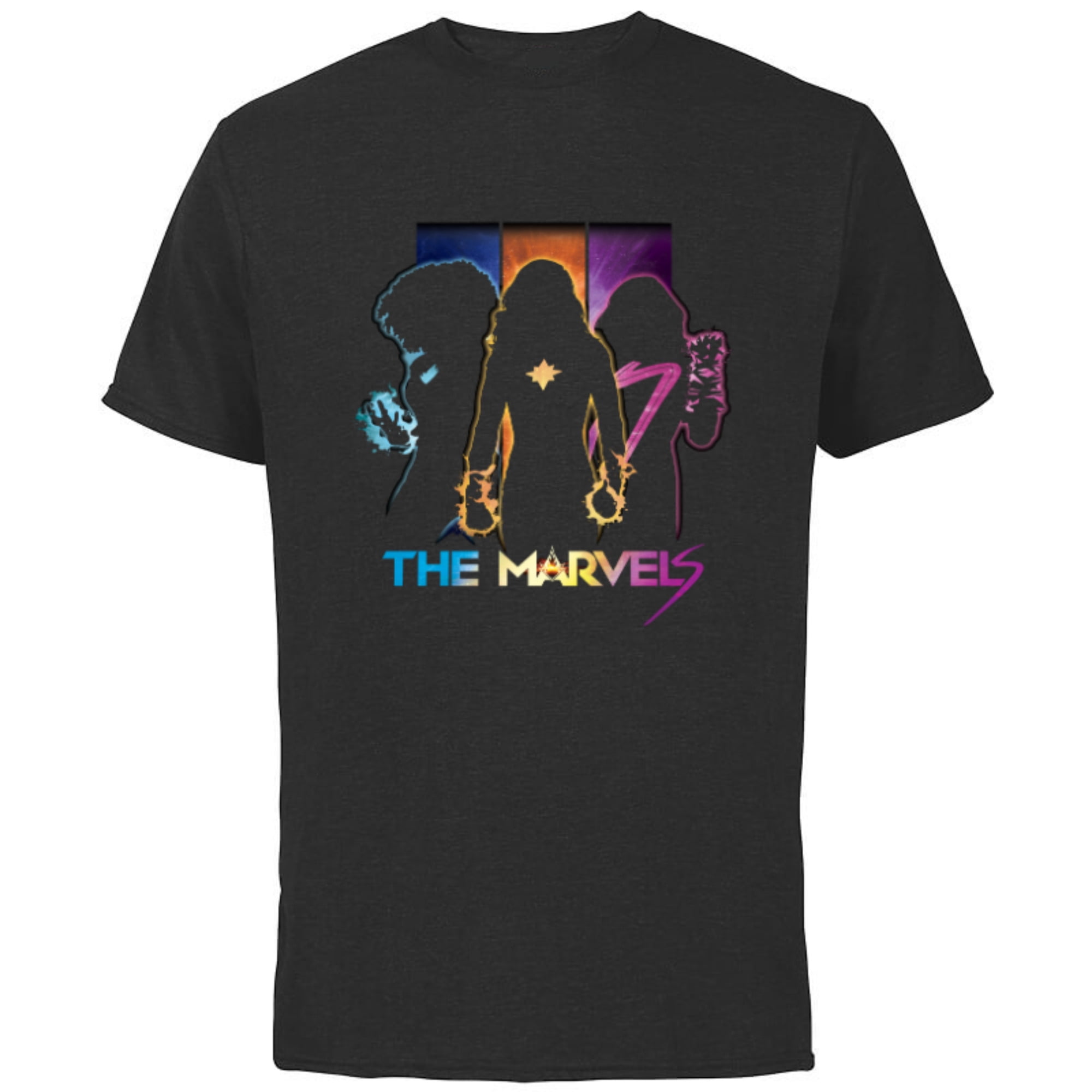 Marvel Studios The Marvels Color Silhouette Super Heroes - Short Sleeve ...