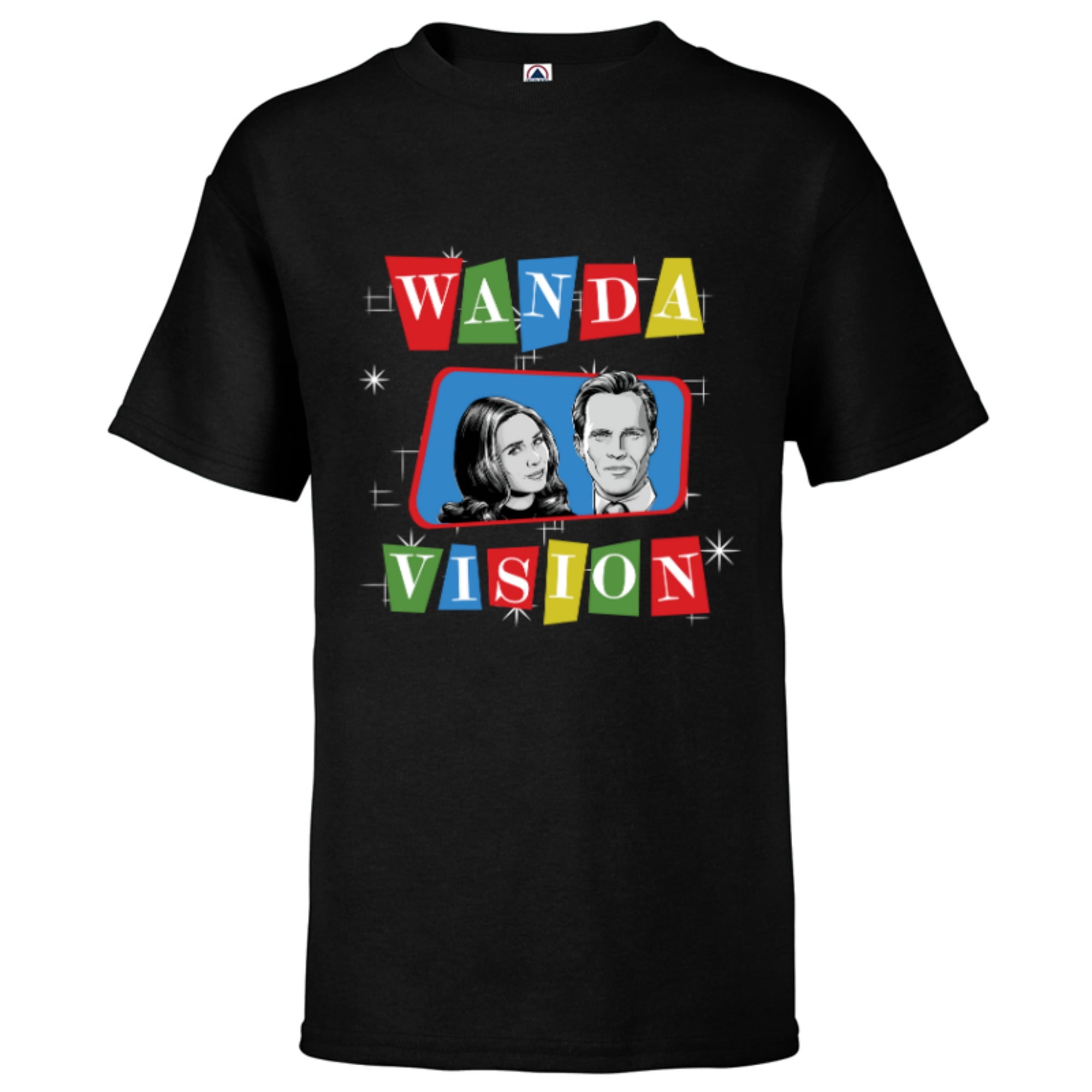 Marvel Studios WandaVision Logo TV Sitcom Style Disney+ - Short Sleeve ...