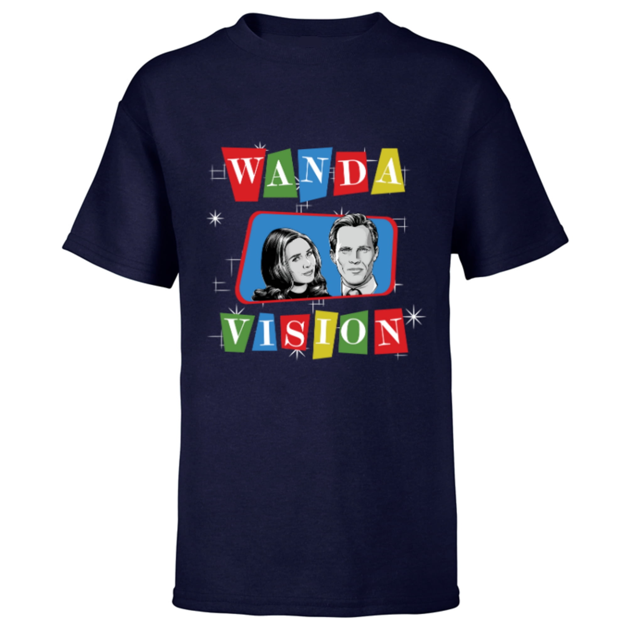 Marvel Studios WandaVision Logo TV Sitcom Style Disney+ - Short Sleeve ...