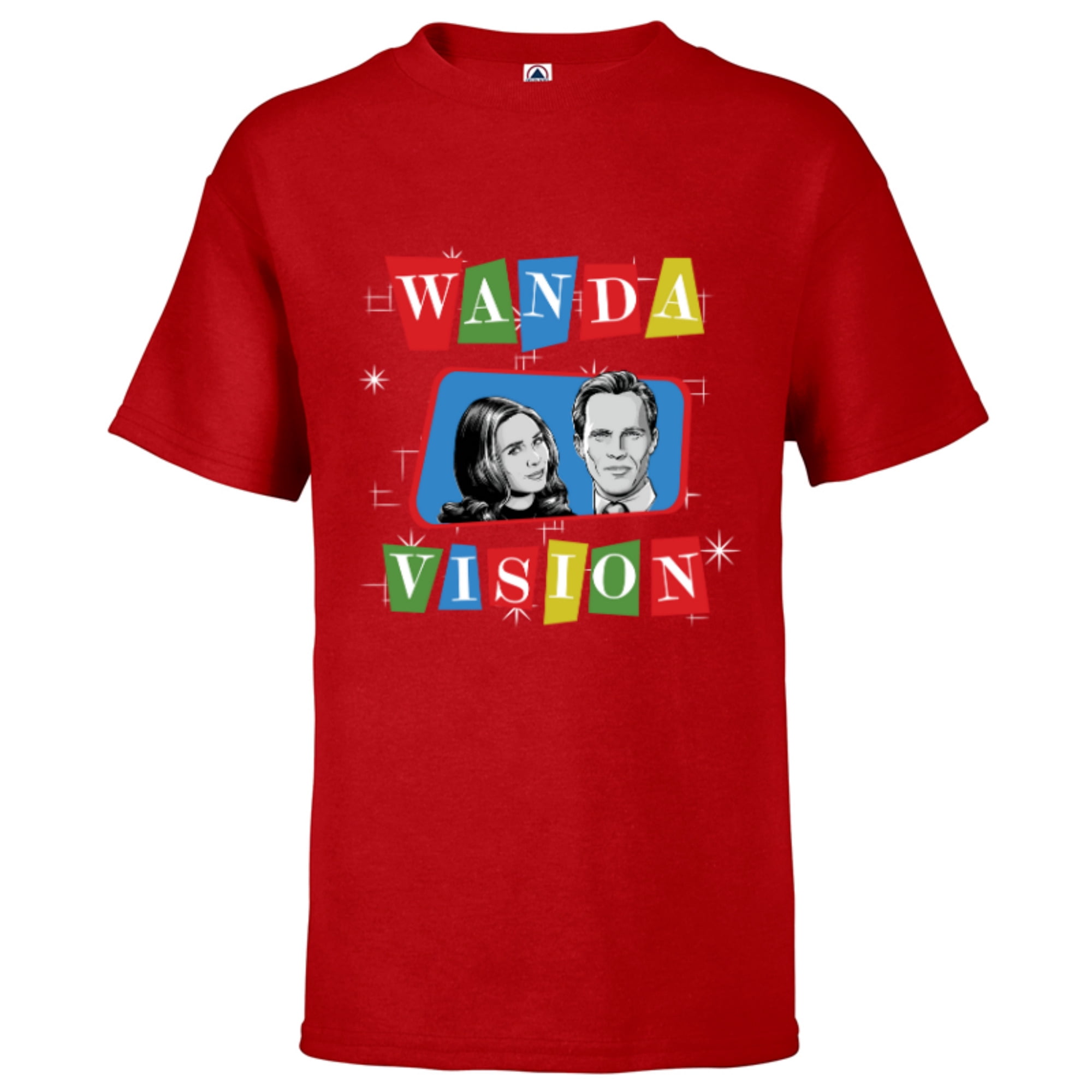 Marvel Studios WandaVision Logo TV Sitcom Style Disney+ - Short Sleeve ...