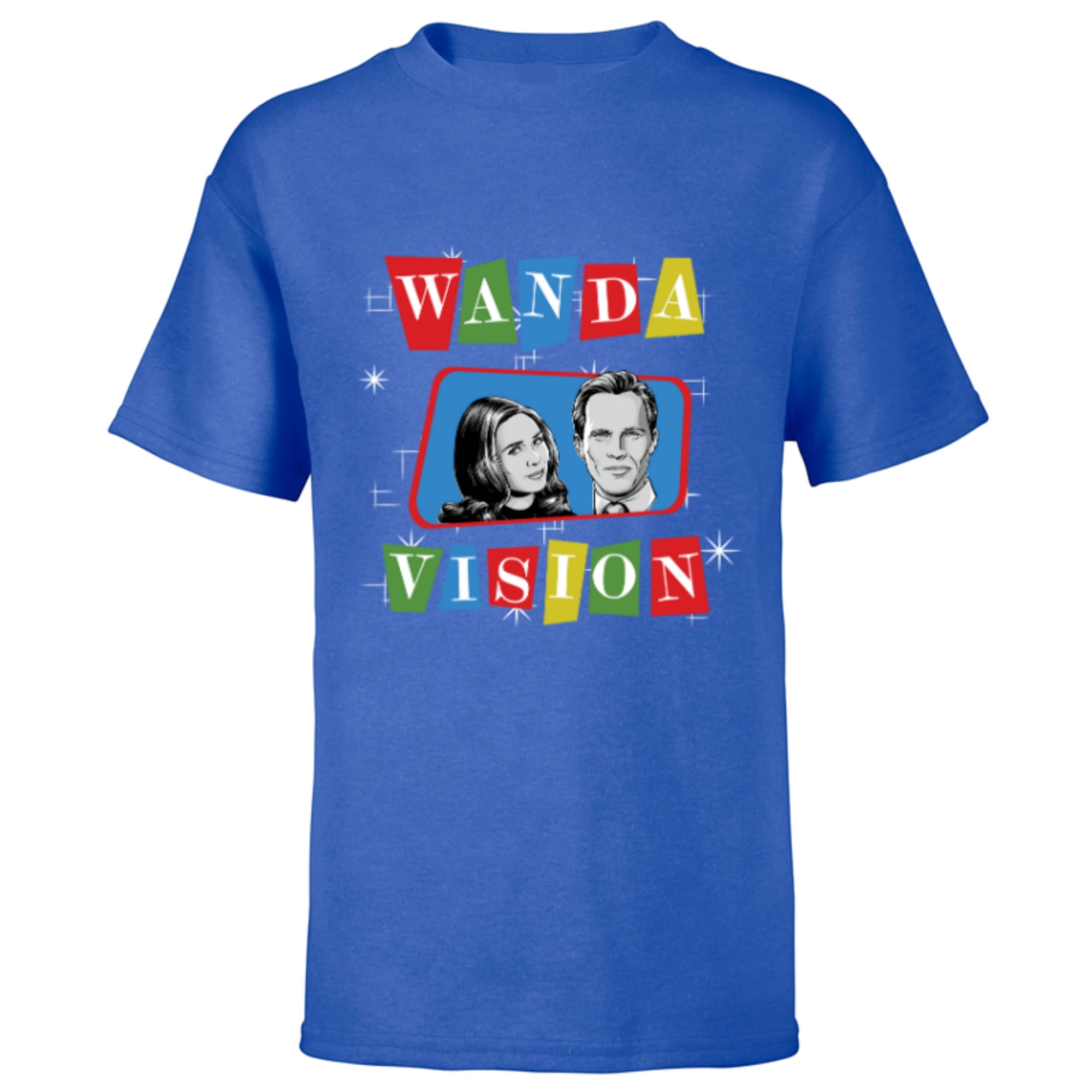 Marvel Studios WandaVision Logo TV Sitcom Style Disney+ - Short Sleeve ...