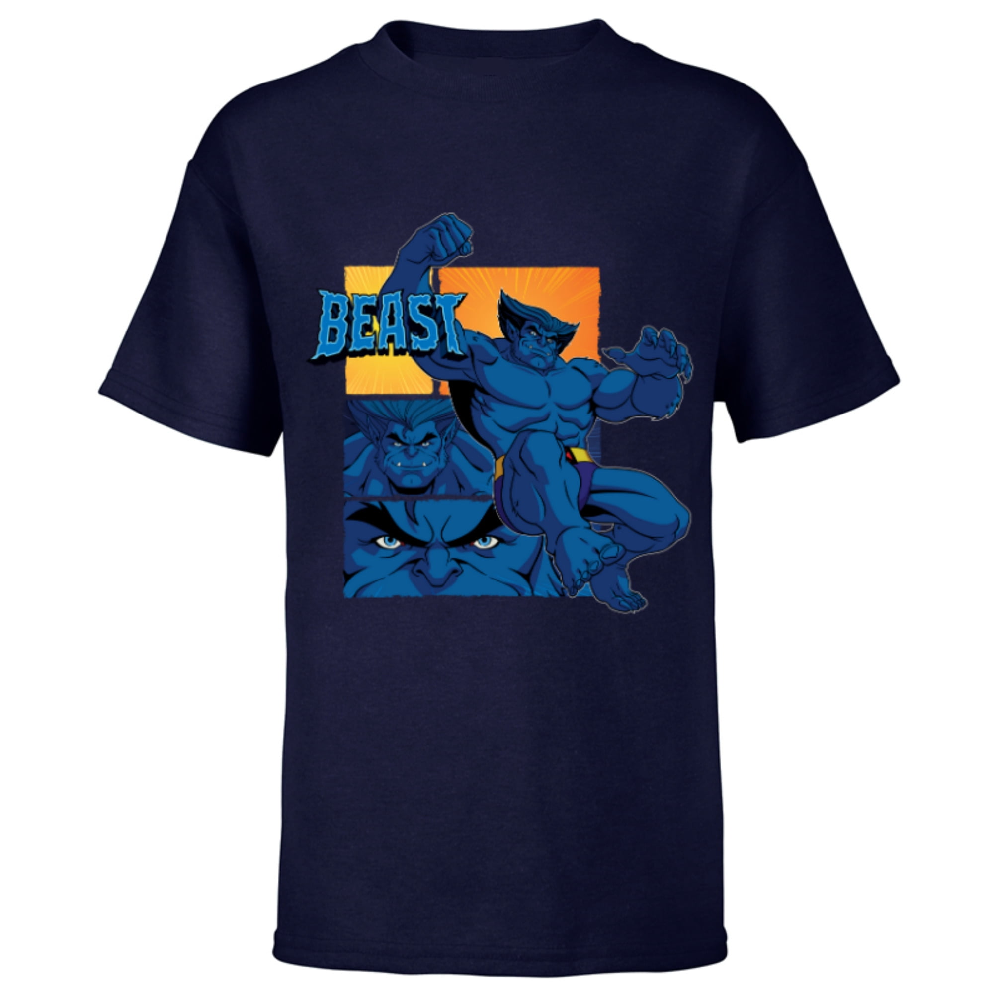 Marvel Studios X-Men ’97 Beast Logo Action Panels- Short Sleeve T-Shirt ...