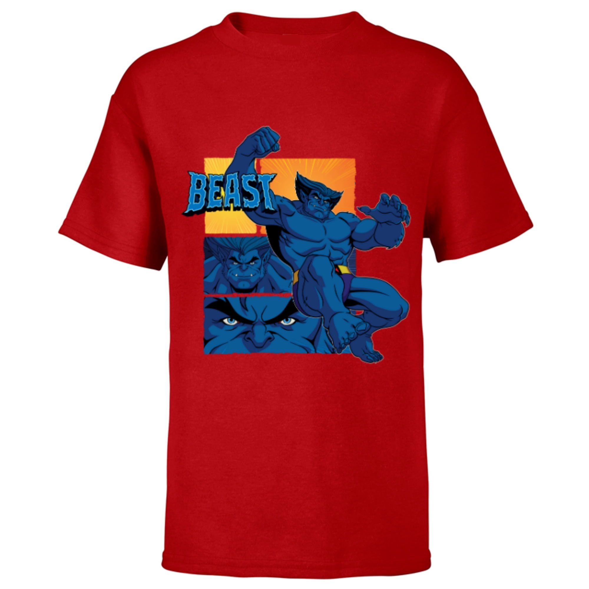 Marvel Studios X-Men ’97 Beast Logo Action Panels- Short Sleeve T-Shirt ...