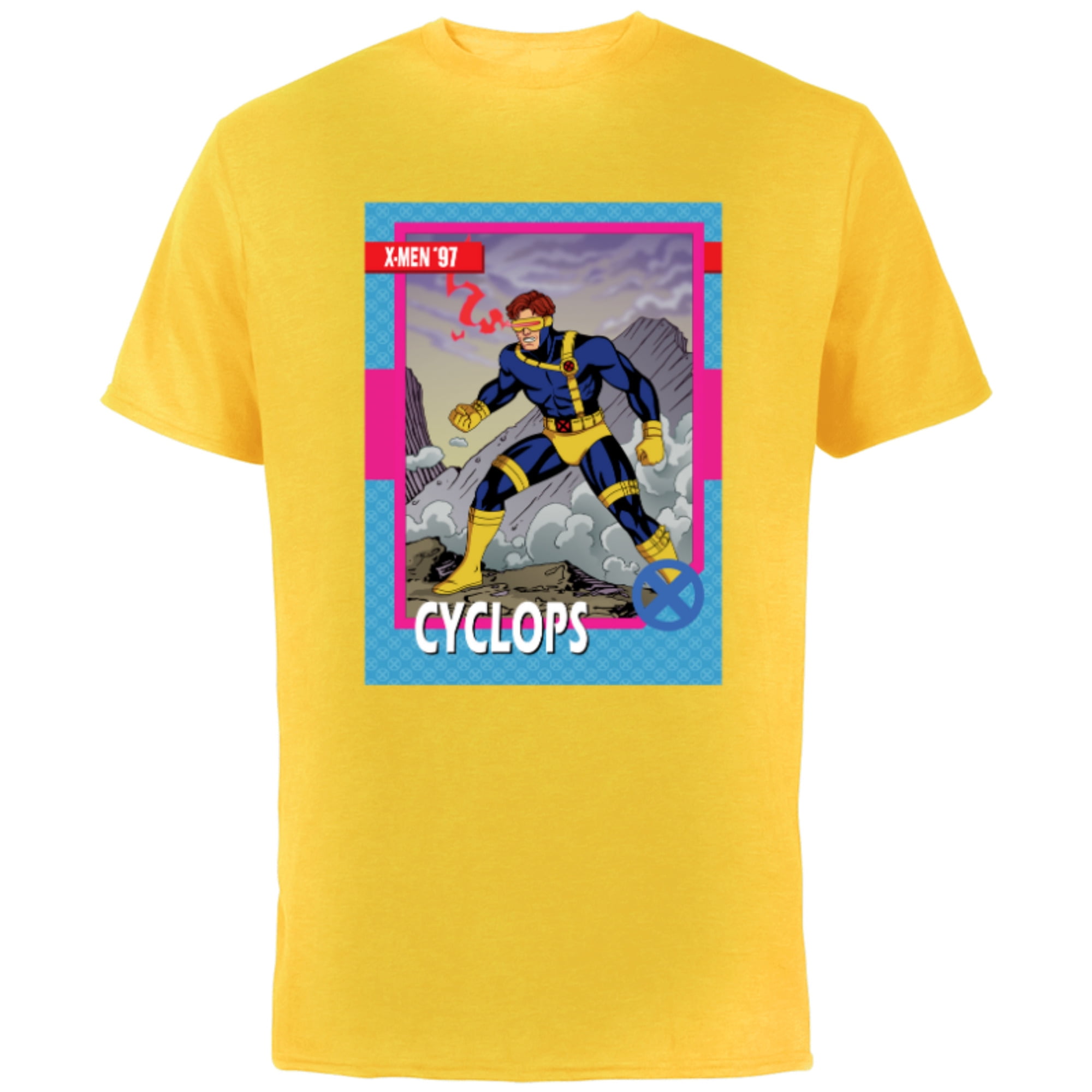 Marvel Studios X-Men ’97 Cyclops Retro Trading Card- Short Sleeve Cotton T-Shirt for Adults ...
