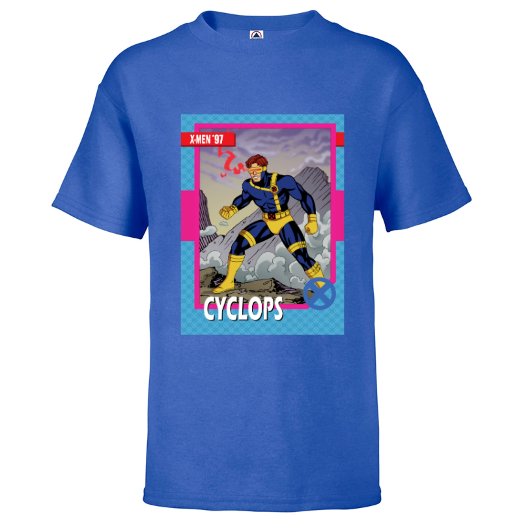 Marvel Studios X-Men ’97 Cyclops Retro Trading Card- Short Sleeve T-Shirt for Kids - Customized ...