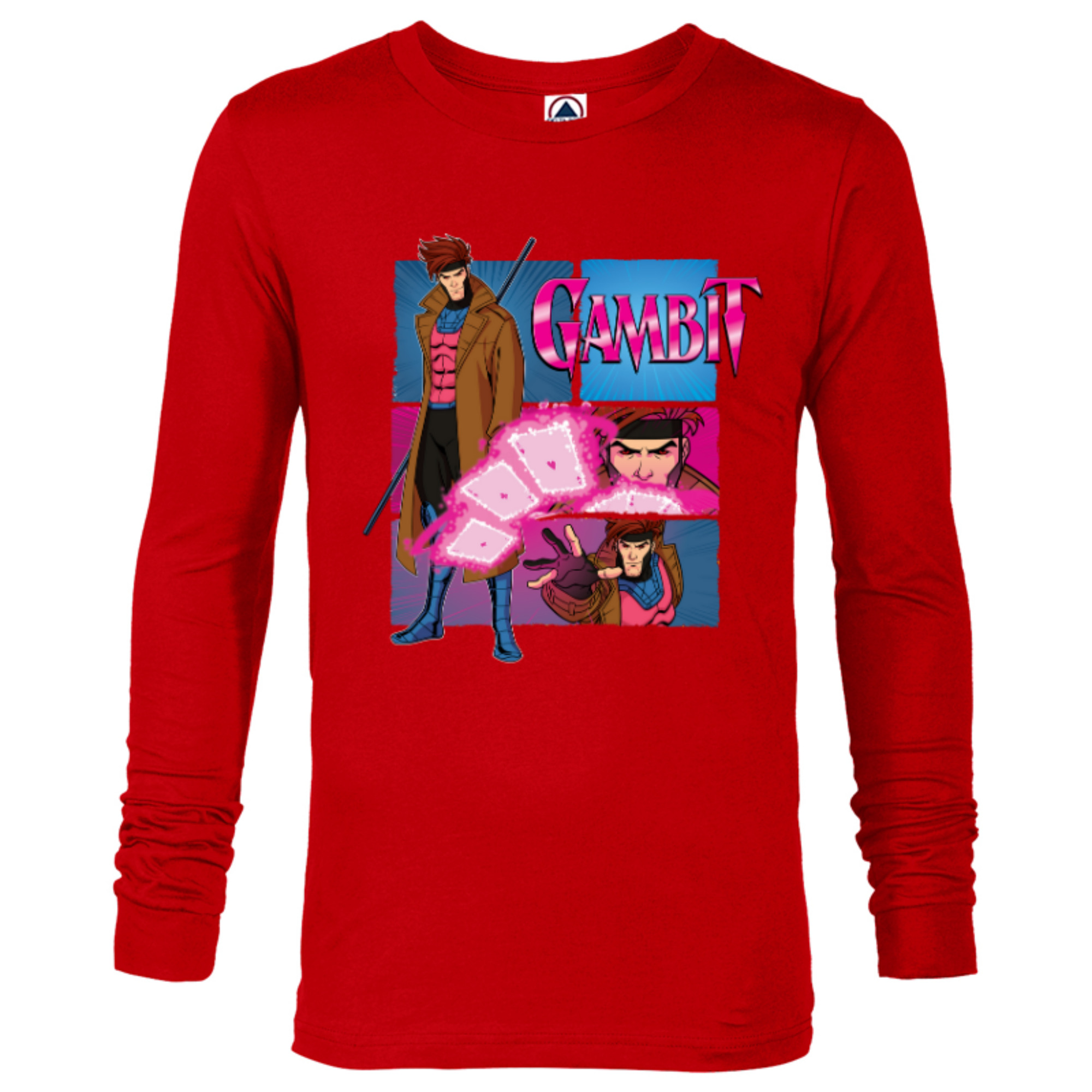 Marvel Studios X-Men ’97 Gambit Card Throw Action Panels- Long Sleeve T ...