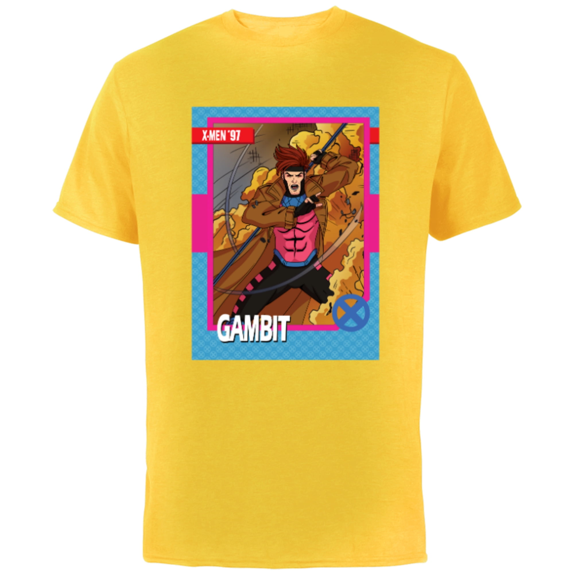 Marvel Studios X-Men ’97 Gambit Retro Trading Card- Short Sleeve Cotton ...