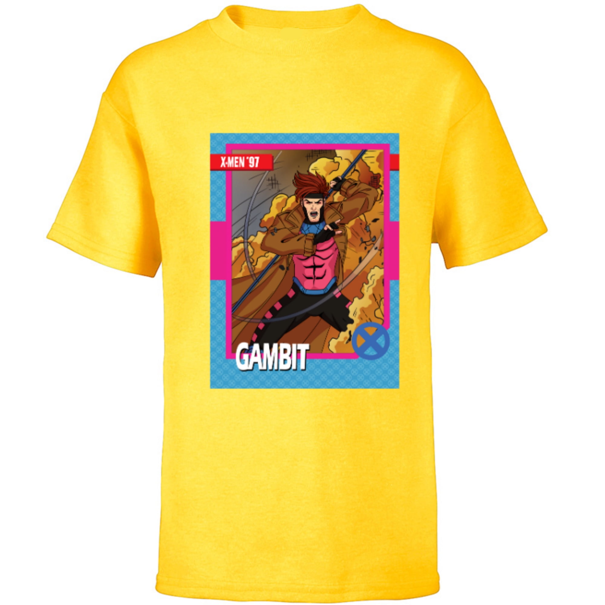 Marvel Studios X-Men ’97 Gambit Retro Trading Card- Short Sleeve T-Shirt for Kids - Customized ...