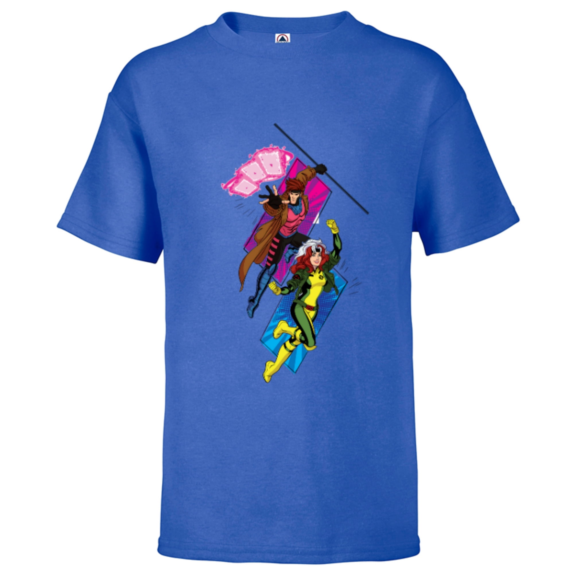 Marvel Studios X-Men ’97 Gambit and Rogue Super Hero Team-Up- Short Sleeve T-Shirt for Kids ...