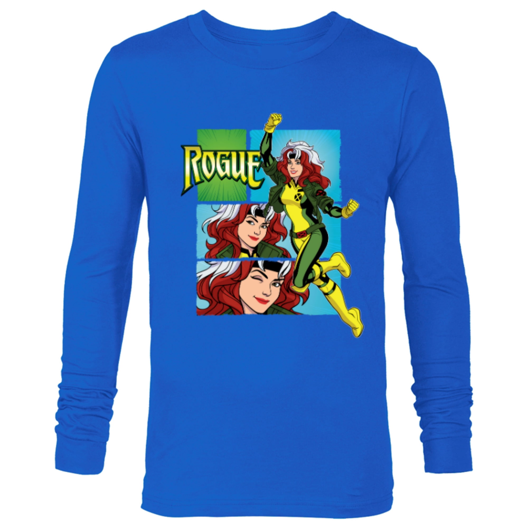 Marvel Studios X-Men ’97 Rogue Wink Logo & Action Panels- Long Sleeve T ...