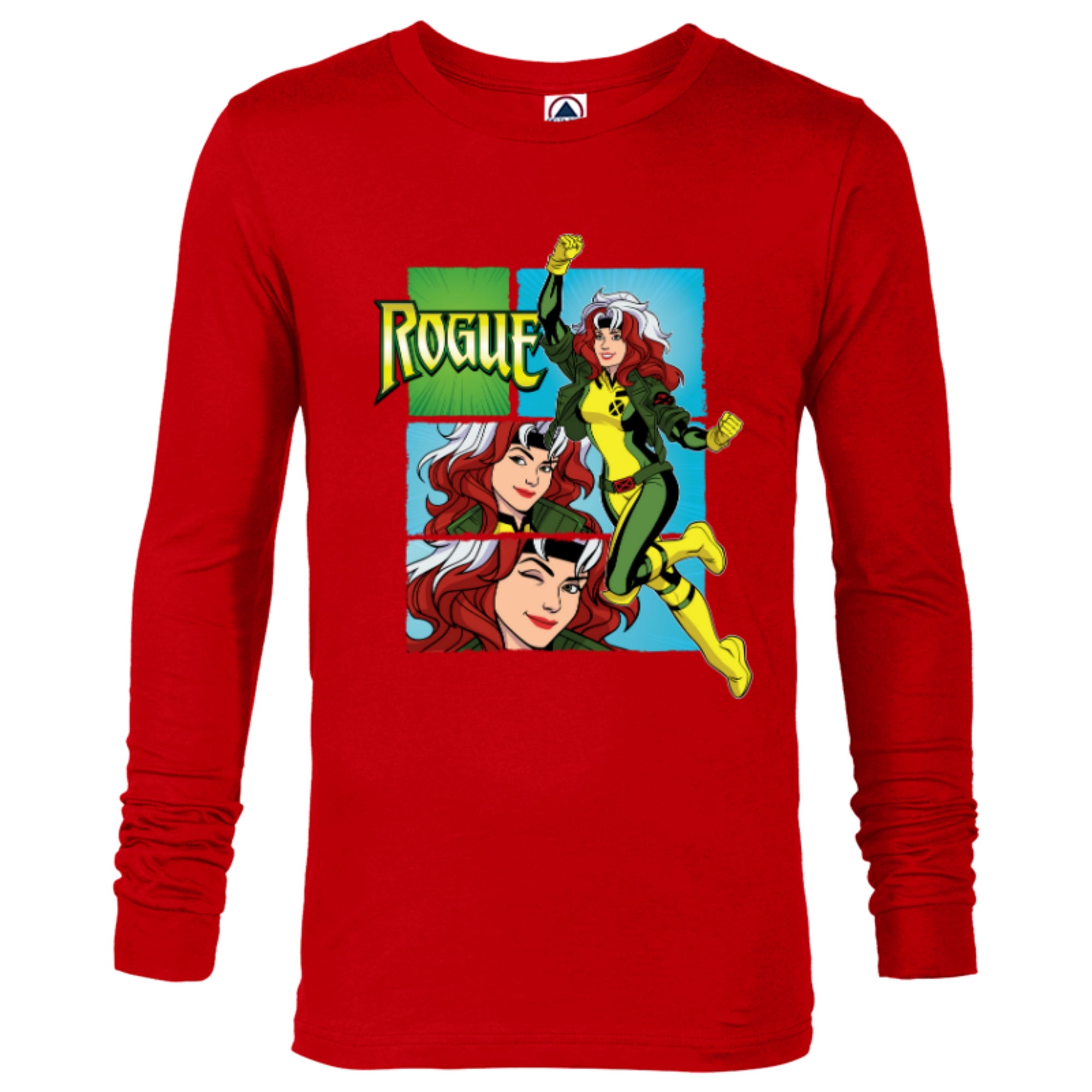 Marvel Studios X-Men ’97 Rogue Wink Logo & Action Panels- Long Sleeve T ...