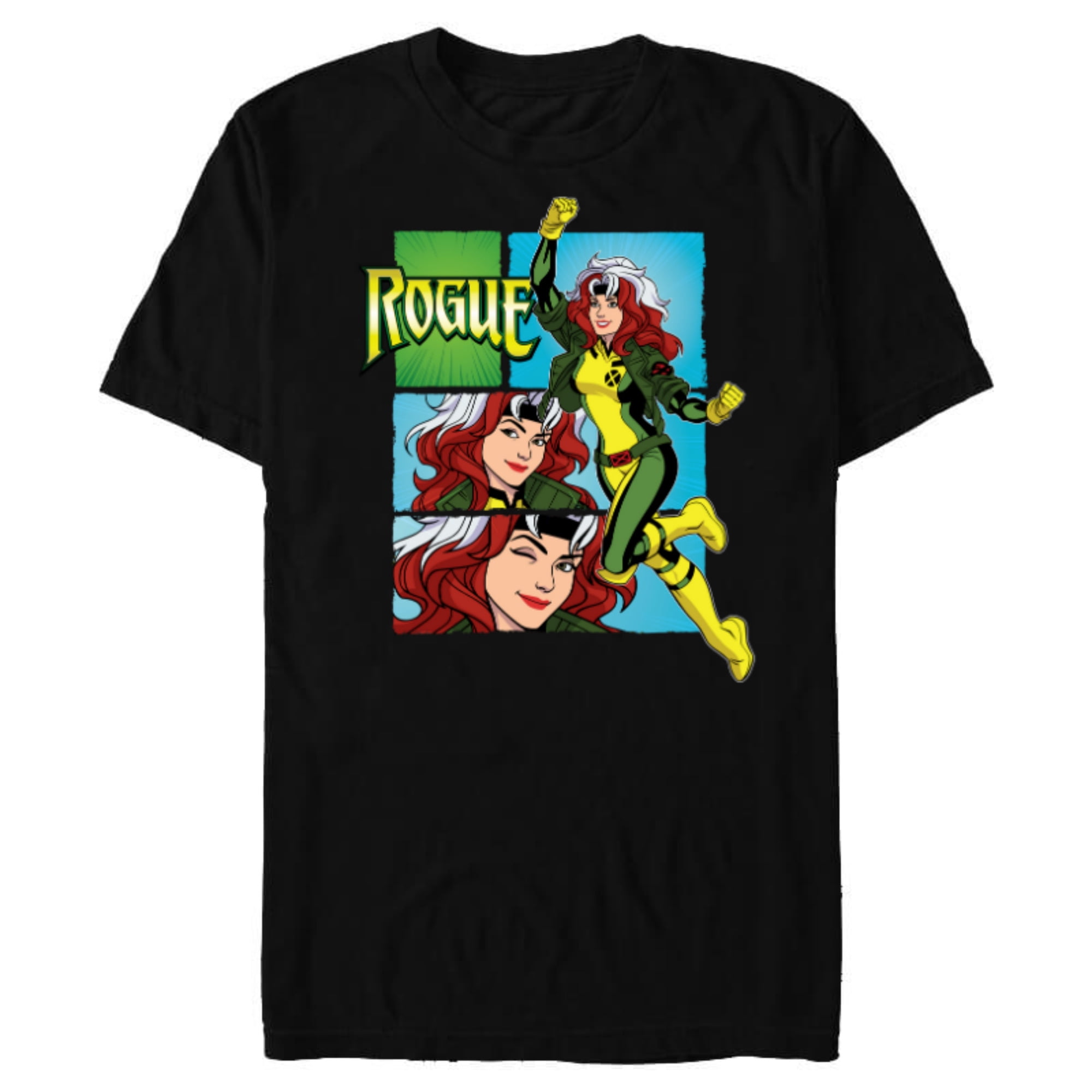 Marvel Studios X-Men ’97 Rogue Wink Logo & Action Panels- Short Sleeve ...