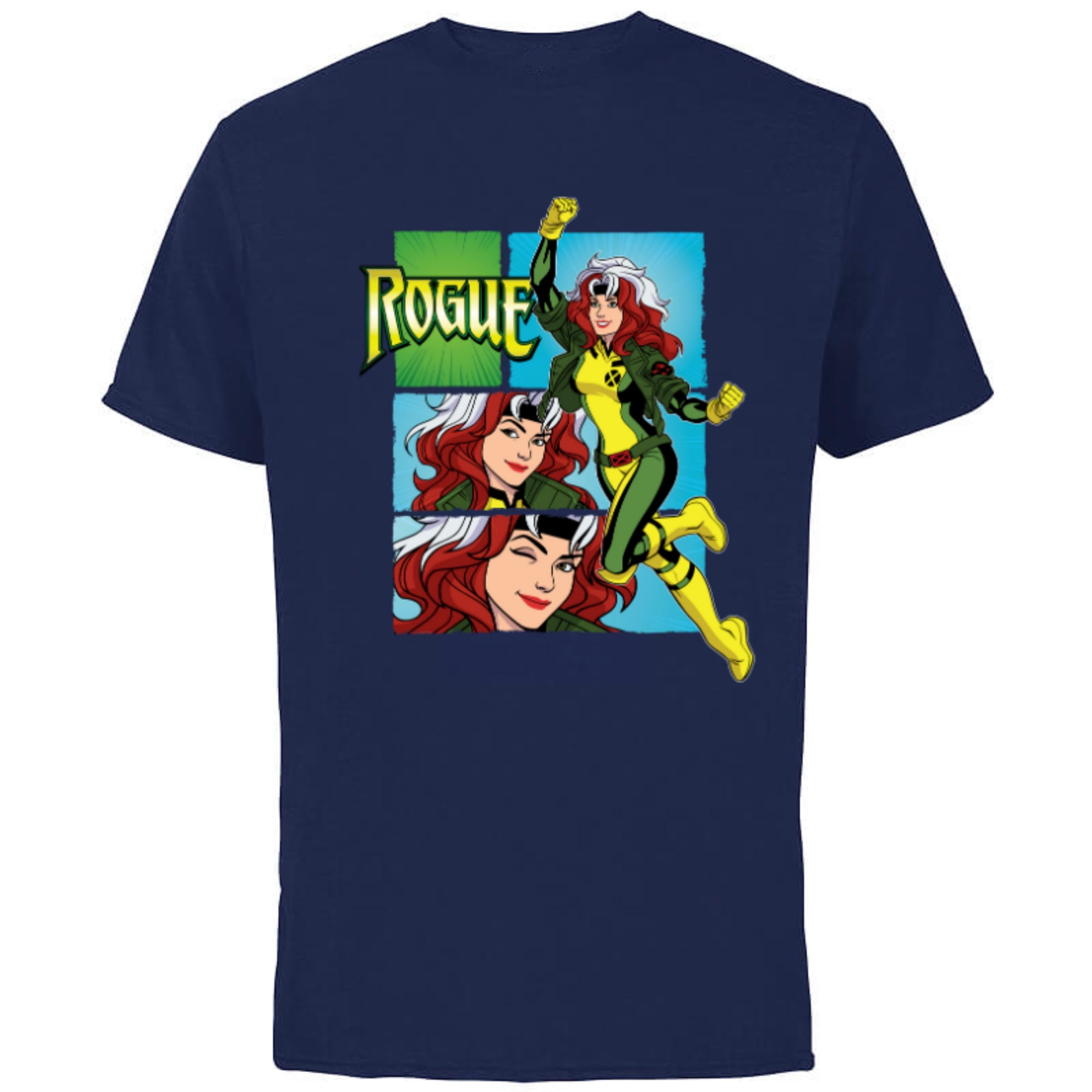 Marvel Studios X-Men ’97 Rogue Wink Logo & Action Panels- Short Sleeve ...