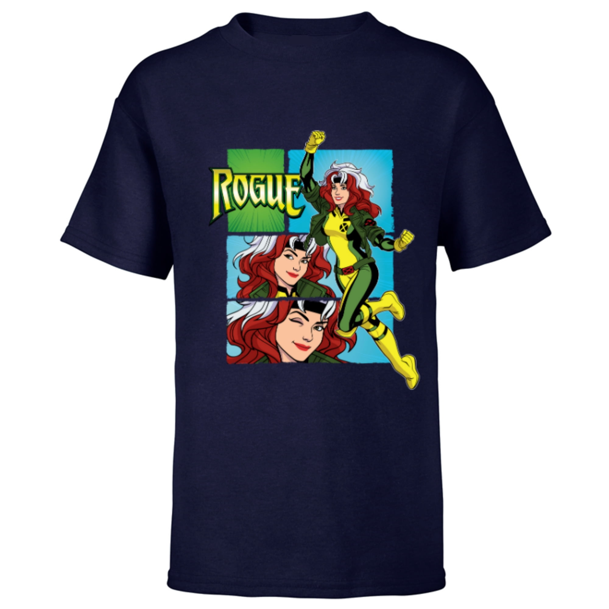 Marvel Studios X-Men ’97 Rogue Wink Logo & Action Panels- Short Sleeve ...