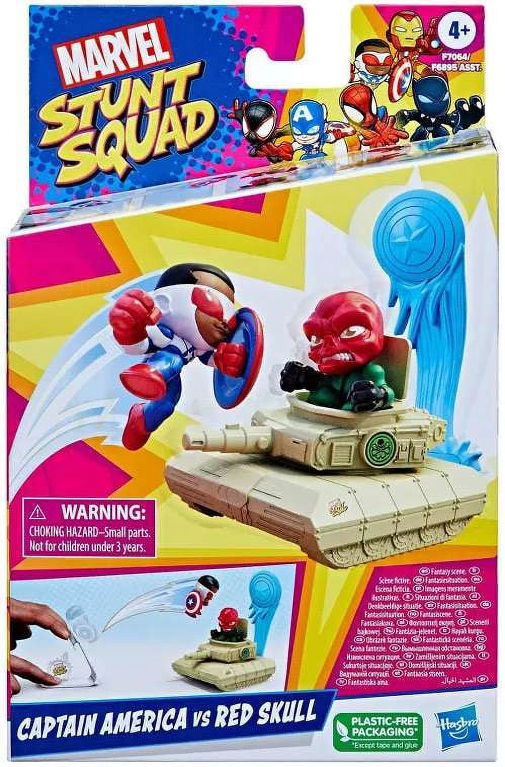 Marvel Stunt Squad Captain America vs. Red Skull Playset with Action ...