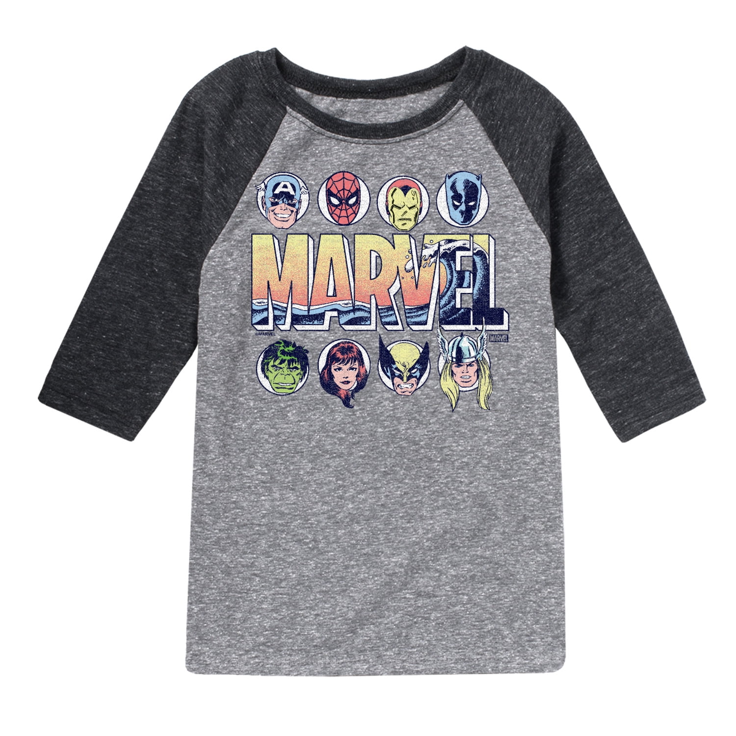 Marvel - Summer Wave - Toddler And Youth Raglan - Walmart.com