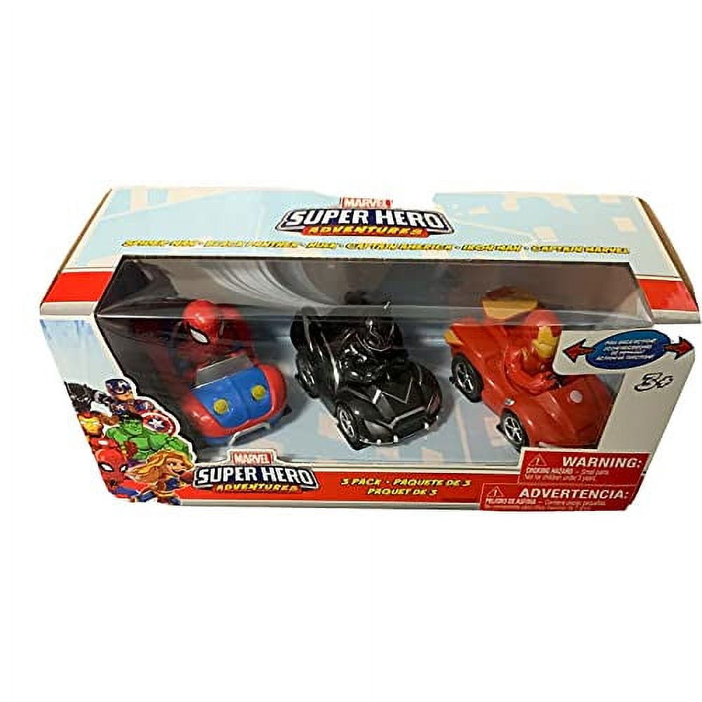 Marvel Super Hero 3-pack Vehicle Set, Pull Back Action Hulk America ...