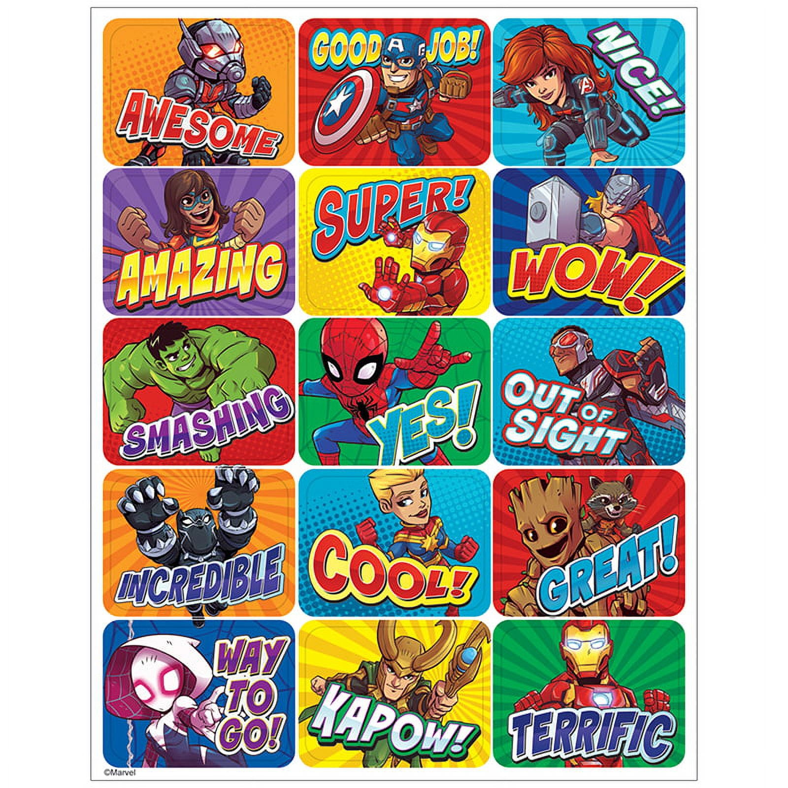 Marvel Super Hero Adventure Success Stickers, Pack of 120 | Bundle of ...