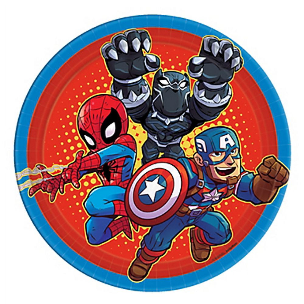 Marvel Super Hero Adventures Avengers Birthday Party 7" Paper Dessert ...