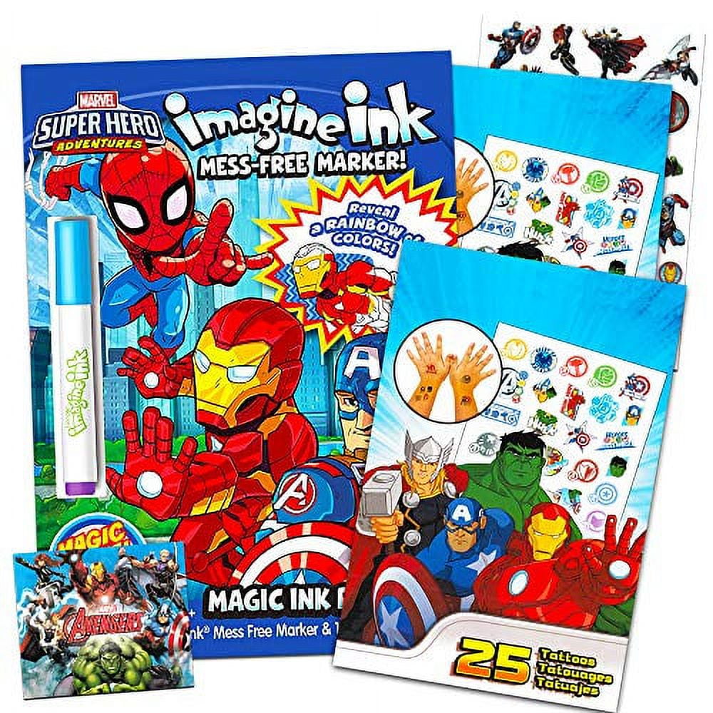 Marvel Super Hero Adventures Imagine Ink Coloring Book Activity Set ...