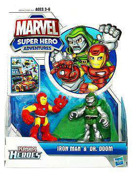 Marvel Super Hero Adventures Iron Man & Dr. Doom Action Figure 2-Pack ...