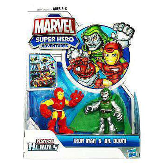 Marvel Super Hero Adventures Iron Man & Dr. Doom Action Figure 2-Pack ...