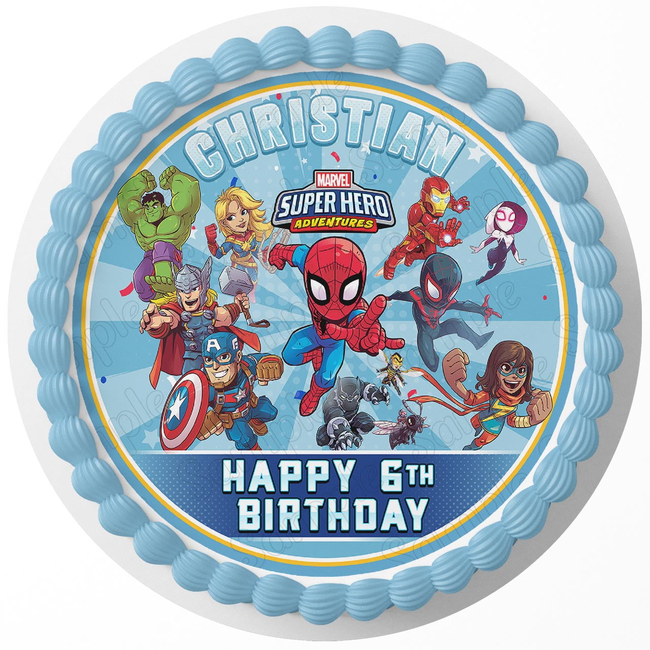 Marvel Super Hero Adventures Rd C2 Edible Cake Topper Image 1/4 Sheet ...