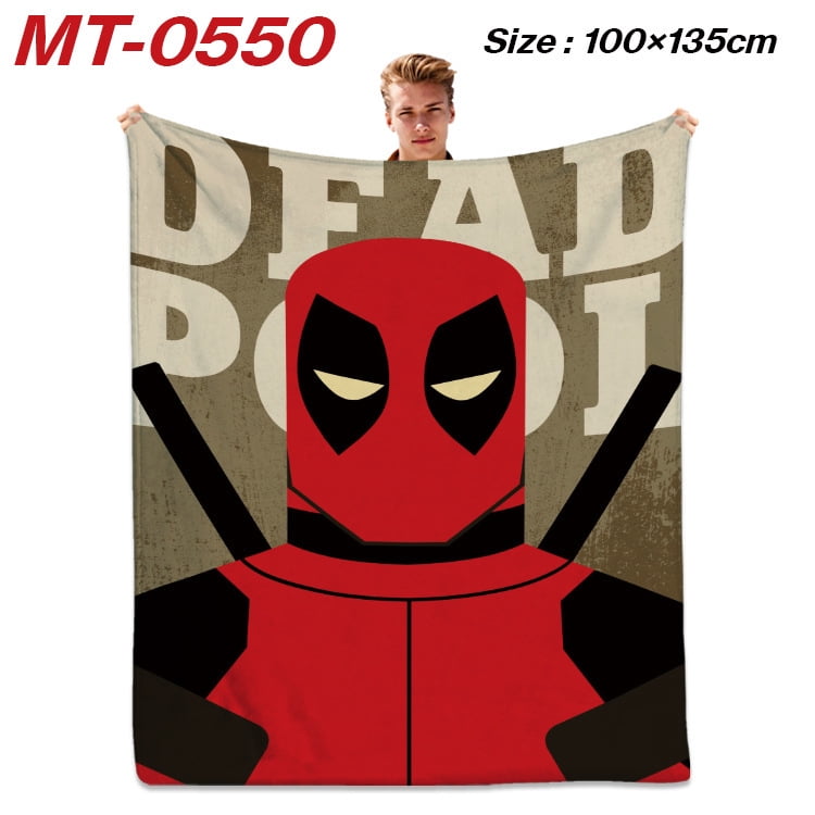 Marvel Super Heroes Anime Peripheral Flannel Blanket Spider-Man Captain ...