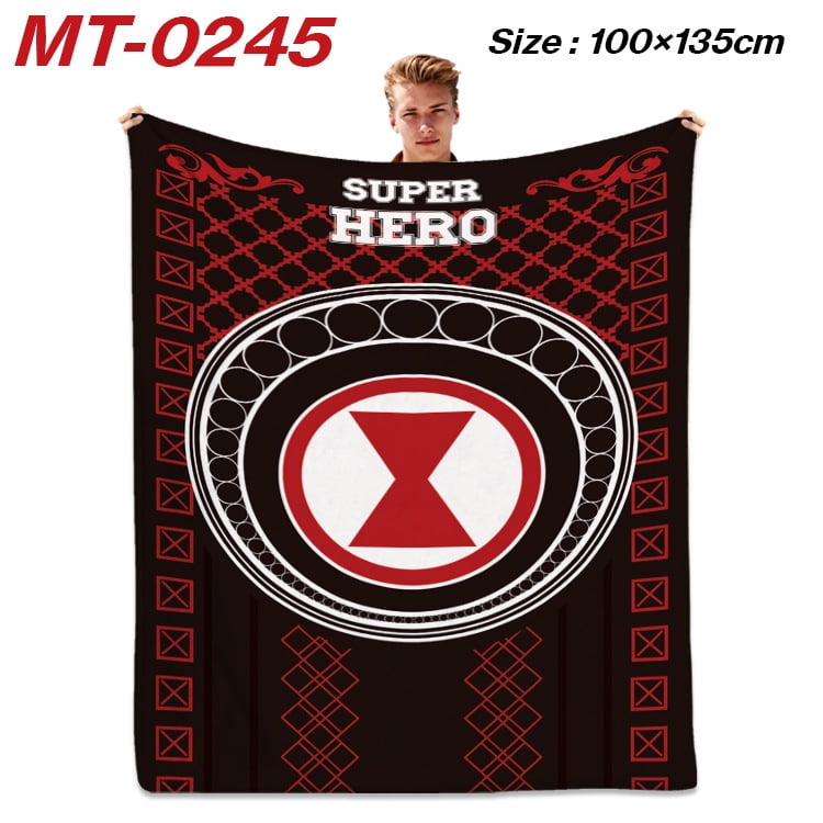 Marvel Super Heroes Anime Peripheral Flannel Blanket Spider-Man Captain ...