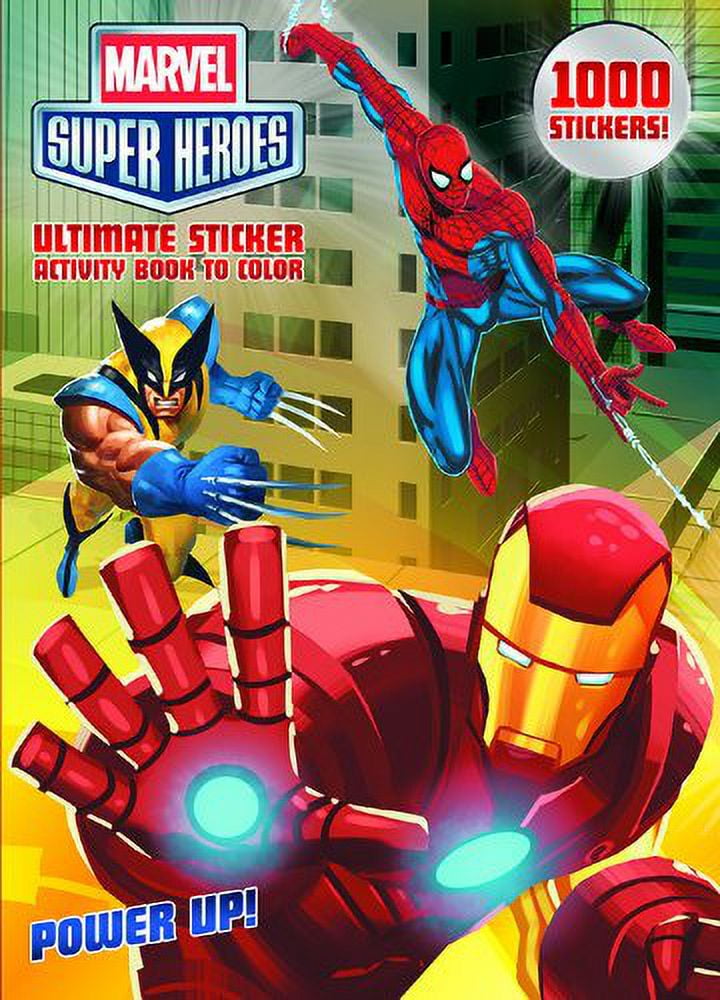 Pre-Owned Marvel Super Heroes Ultimate Sticker Activity Book to Color ...