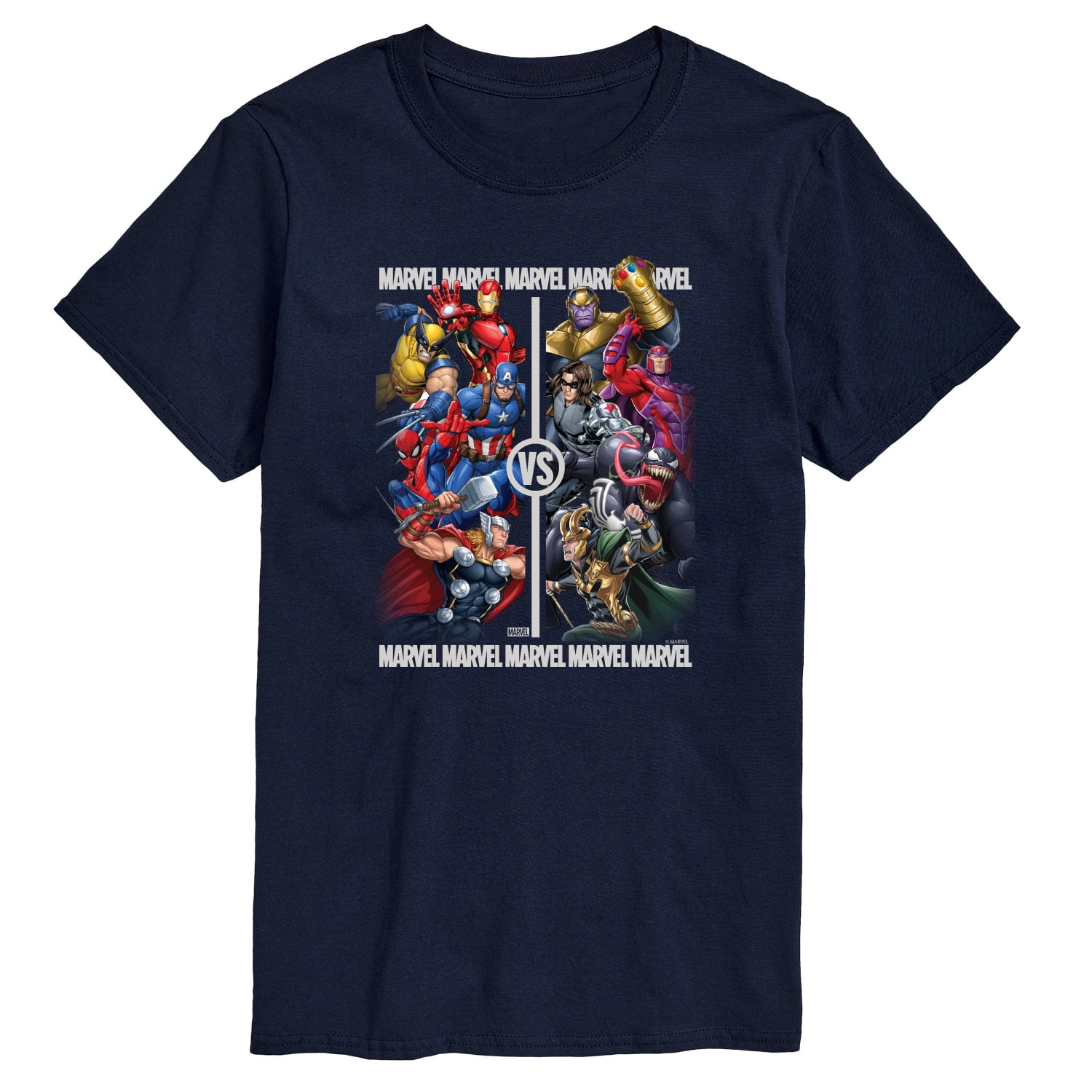 Marvel - Super Heroes Vs Villains - Men's Short Sleeve Graphic Tee ...