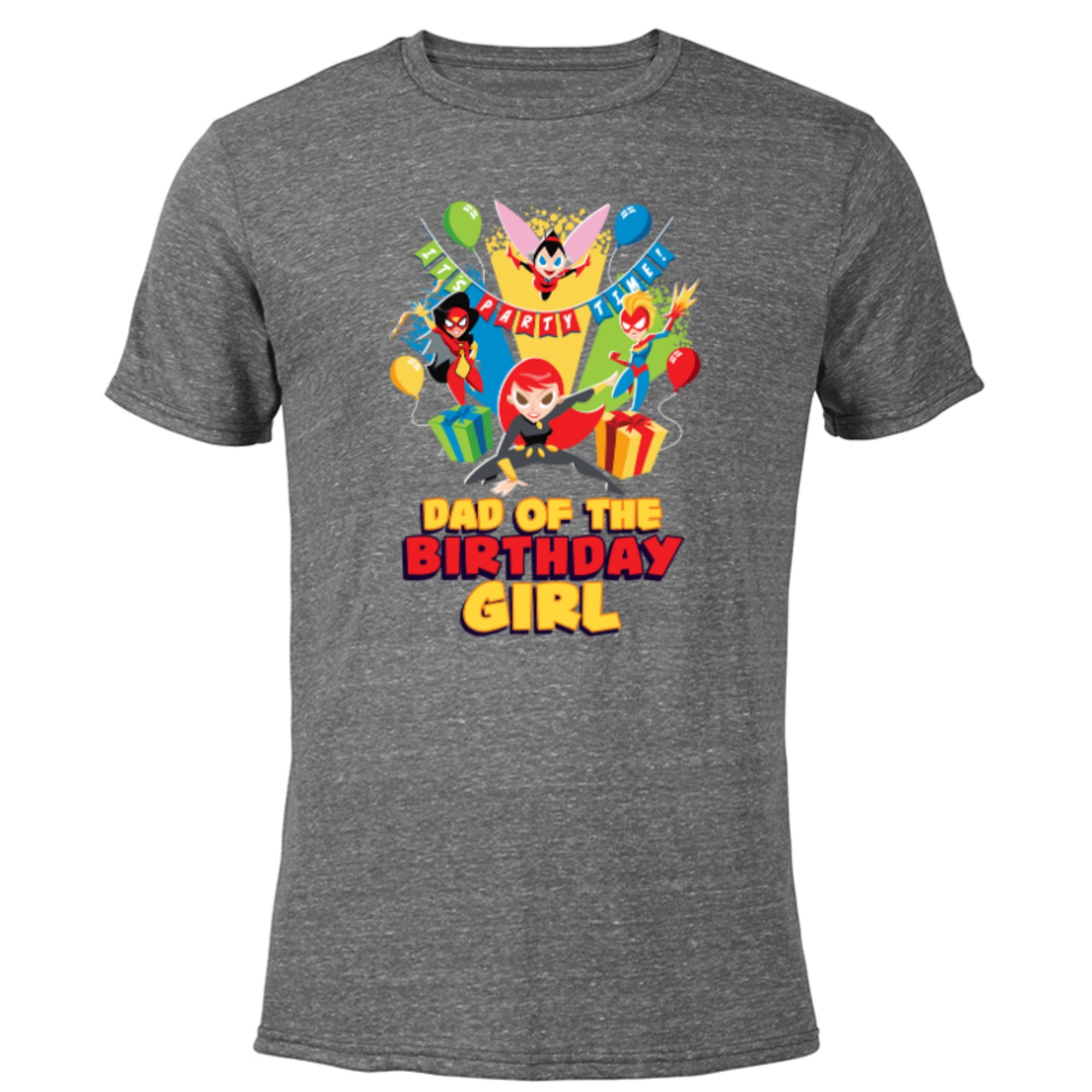 Marvel Super Women Family Party Dad of the Birthday Girl - Short Sleeve ...