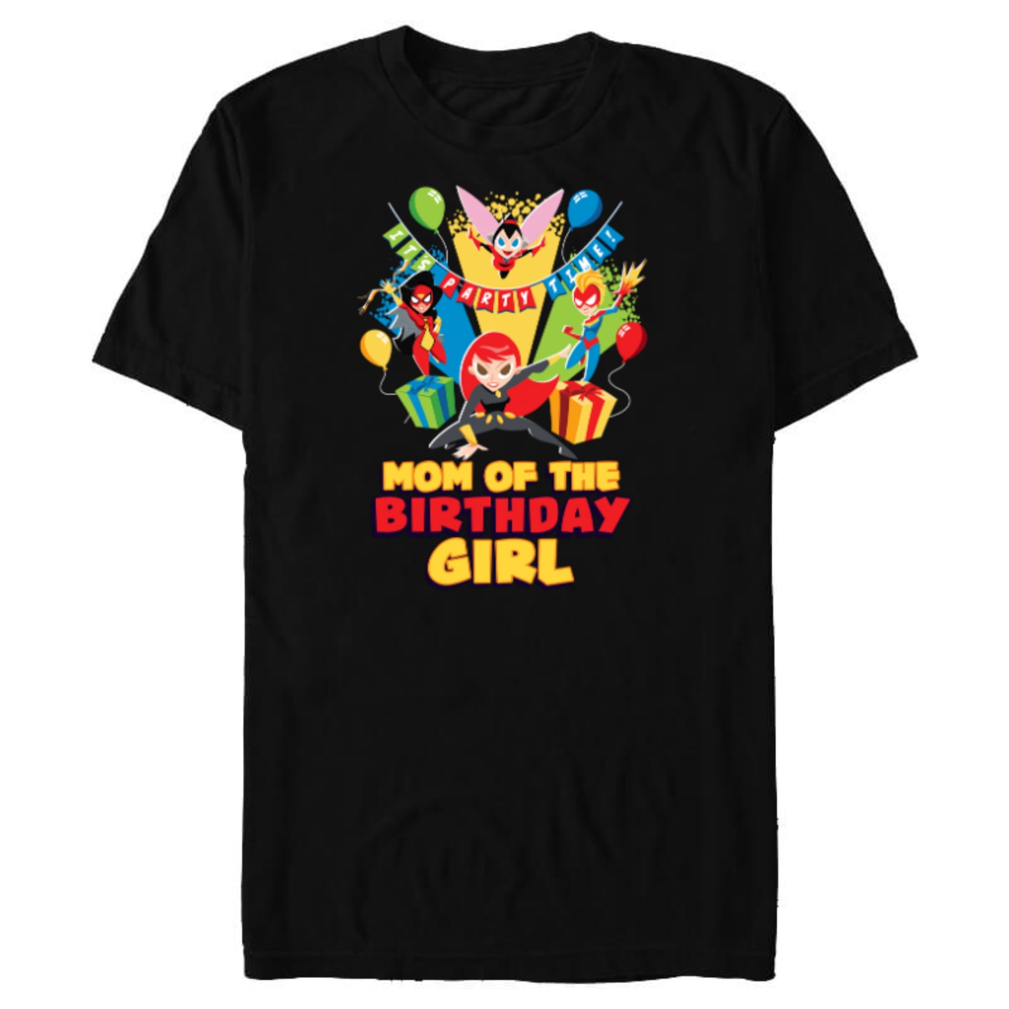 Marvel Super Women Family Party Mom of the Birthday Girl - Short Sleeve ...