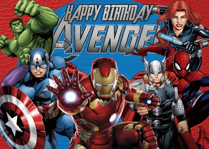 Marvel Superhero Backdrop Avengers Iron Man Spiderman Birthday Party ...