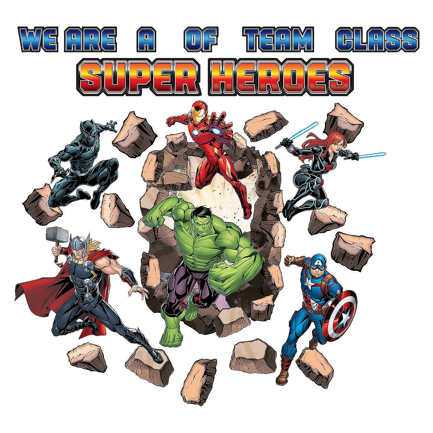 Marvel Superhero Bulletin Board Set - 27 Pc. - Walmart.com