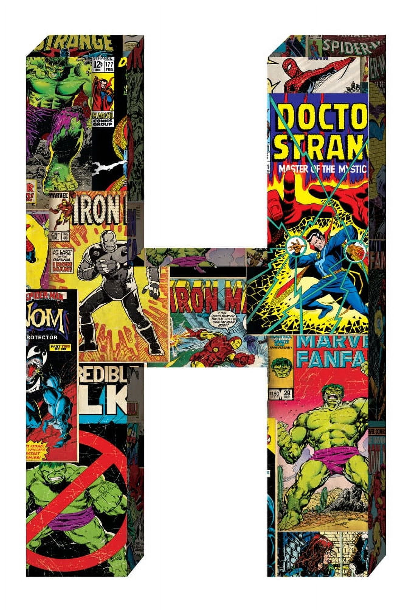 Marvel Retro Comics Wall Art Multicolor Wood Decoration - Walmart.com