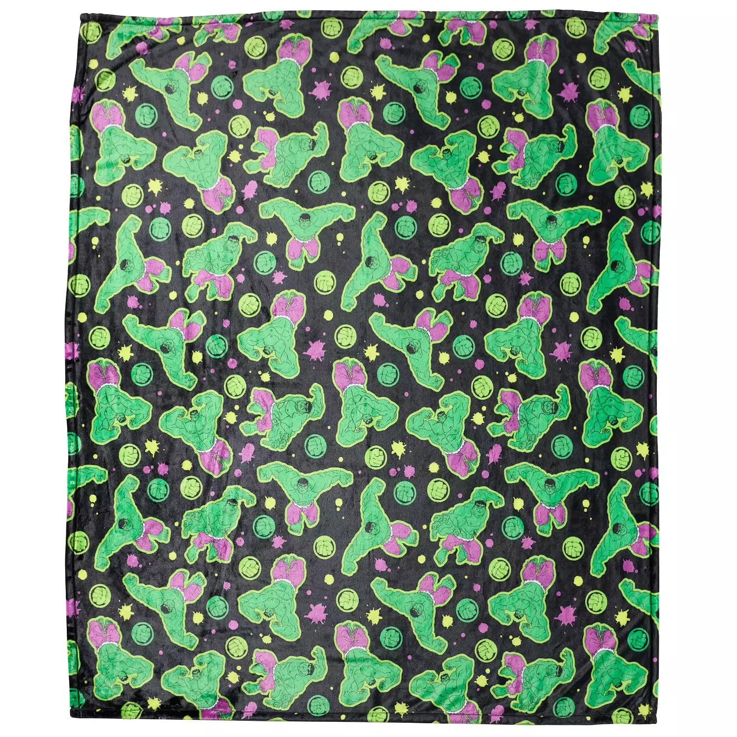Marvel Superhero The Hulk Large Plush Fleece Print Blanket, 60" X 72 ...
