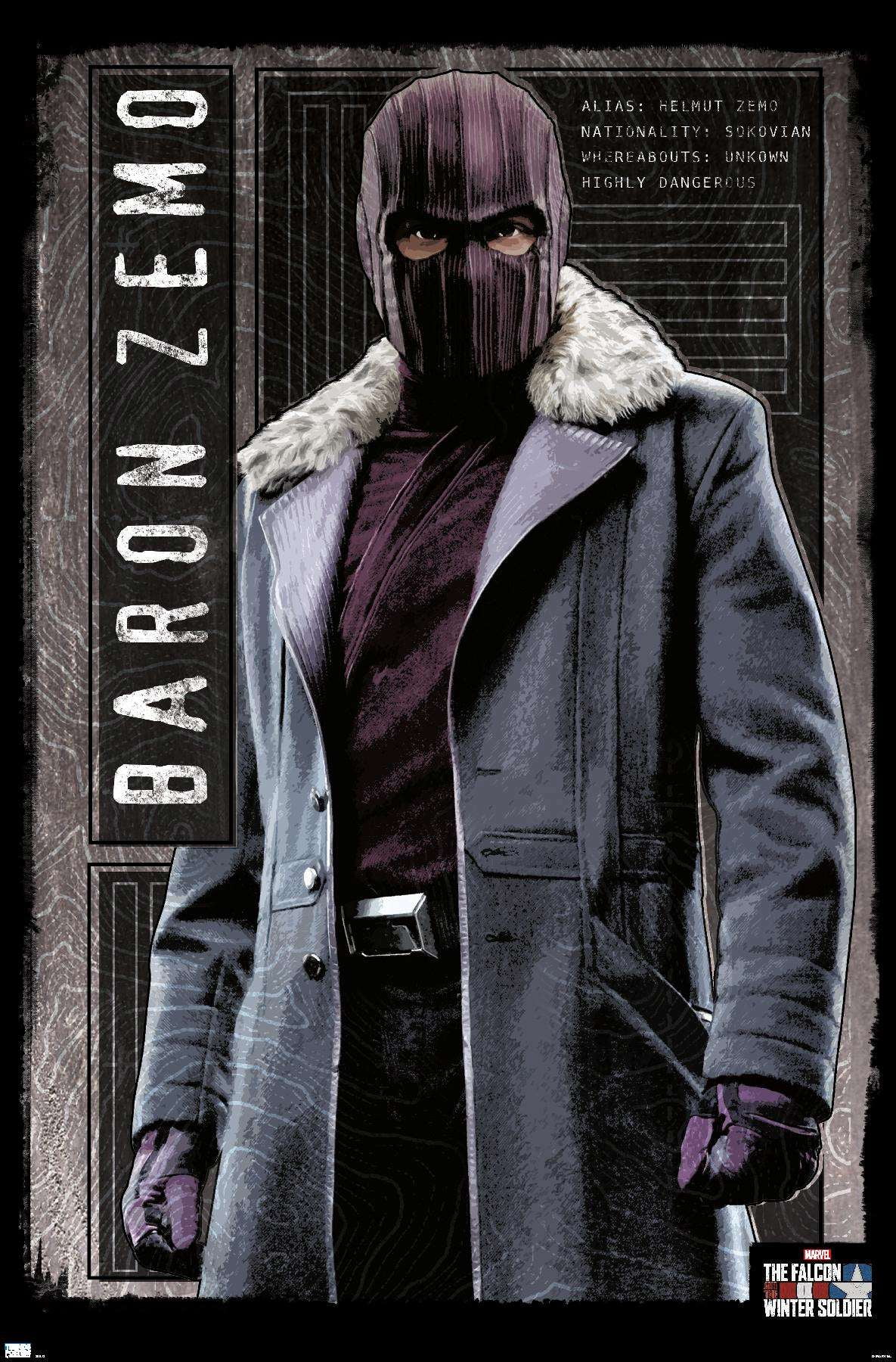 Marvel TeleVision Falcon and Winter Soldier - Baron Zemo Wall Poster ...