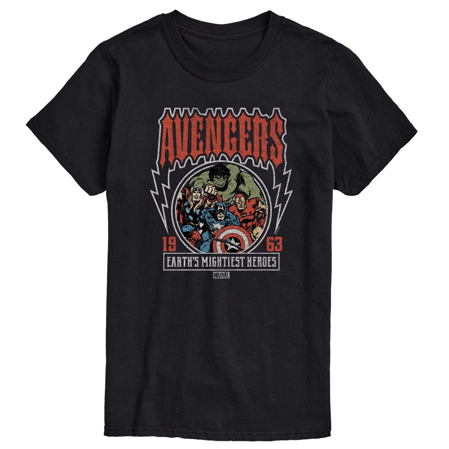 Marvel The Avengers - Band Tee Style - Adult Short Sleeve Graphic T ...