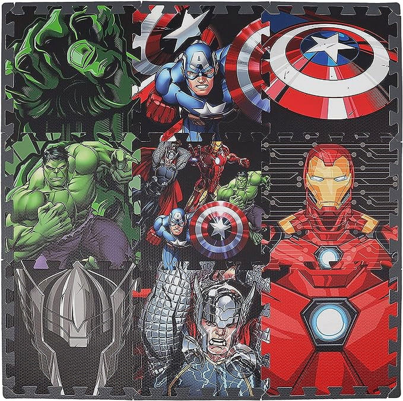 Marvel The Avengers EVA Foam Mat, Interlocking EVA Foam Flooring Tiles ...