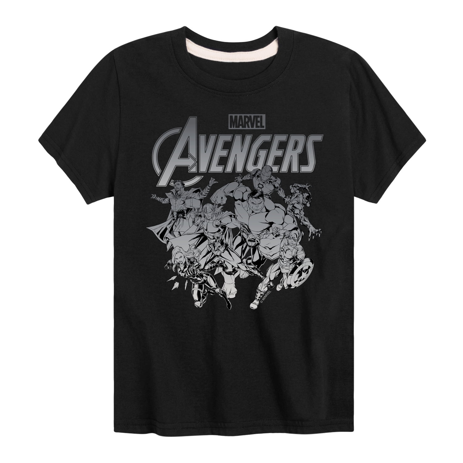 Marvel The Avengers - Group Logo - Toddler And Youth Short Sleeve ...