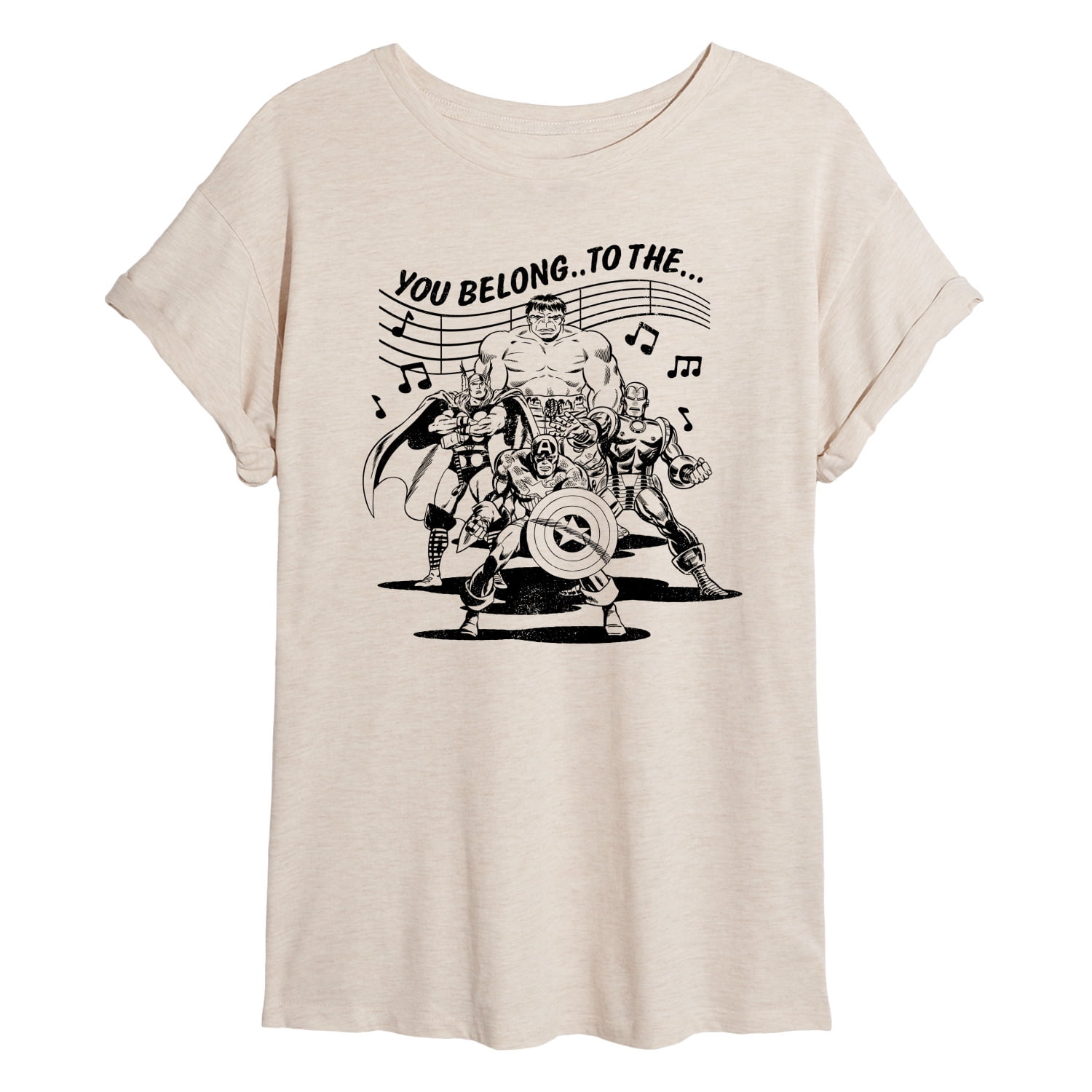 Marvel The Avengers - Merry Marching Society - Women's Oversized ...