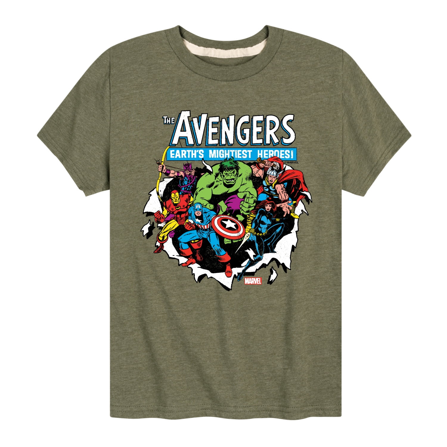 Marvel The Avengers - Paper Rip - Toddler And Youth Short Sleeve ...