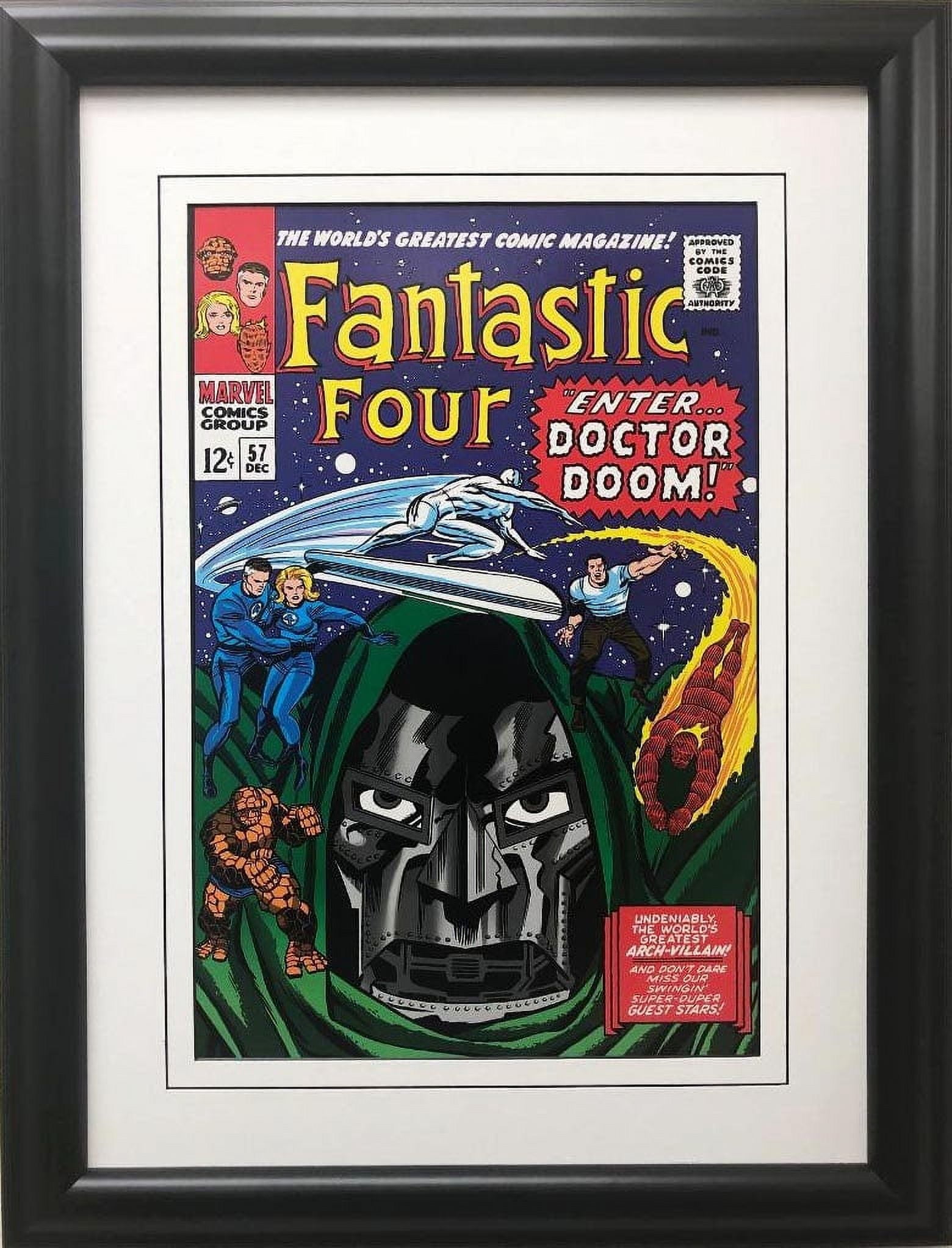 Marvel "The Fantastic Four Enter Doctor Doom" #57 Framed Poster Comic Art Generic - Walmart.com