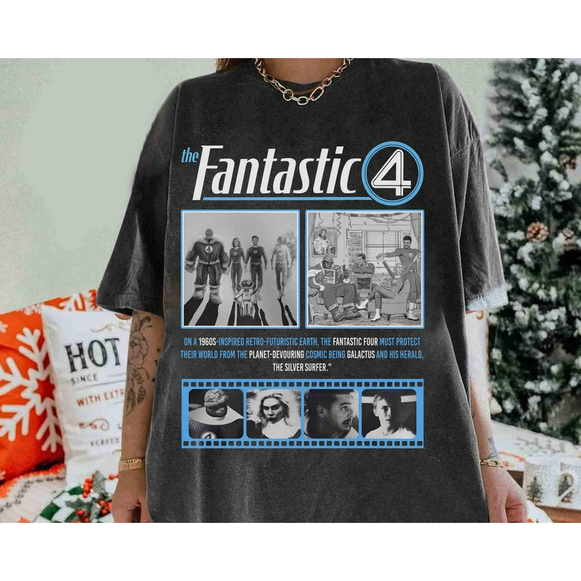 Marvel The Fantastic Four First Steps T-Shirt, Marvel Studio Superhero ...