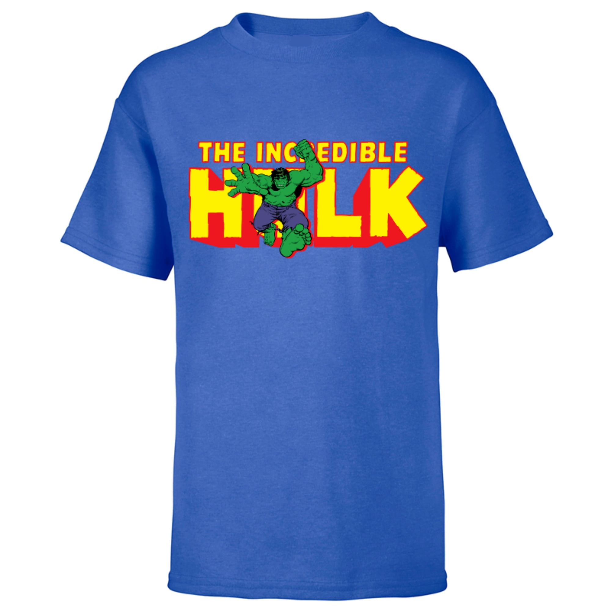 Marvel The Incredible Hulk Retro Comic Logo - Short Sleeve T-Shirt for ...